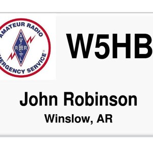 Ham Radio Name Badge With Callsign / Amateur Radio Custom Call - Etsy