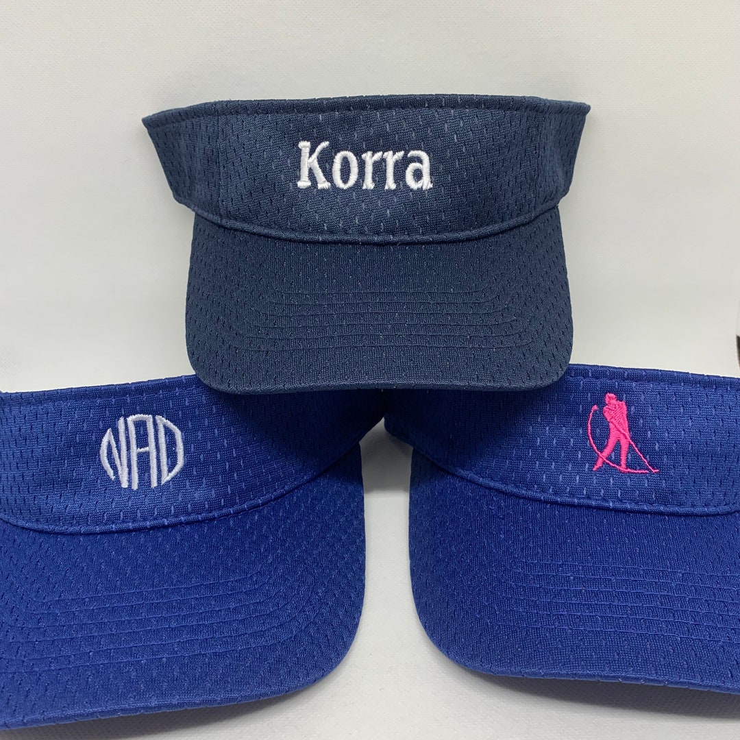 Jersey Mesh ADULT and YOUTH Visors With Embroidered Mini Design Custom ...