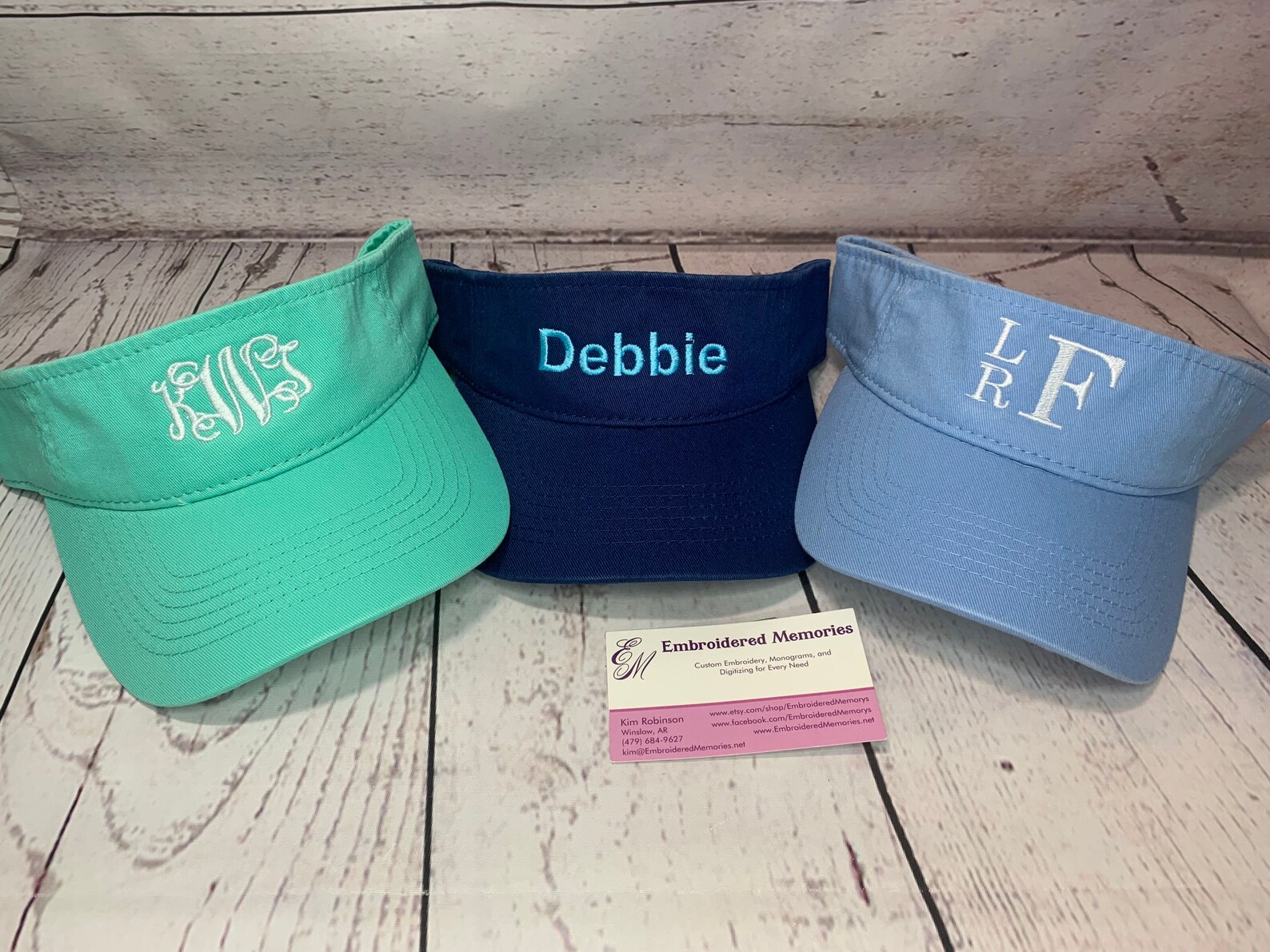 Custom Text Visors Monogrammed Visors Custom Embroidery - Etsy