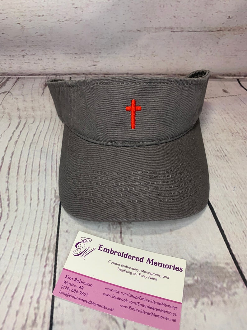 Cross Visor Embroidered Cross Custom Visors Embroidered Visors ...