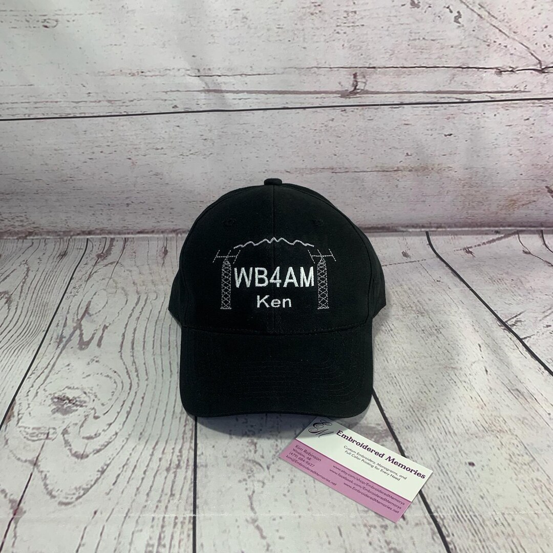 Ham Radio STRUCTURED Twin Tower Callsign Hats Amateur Radio Custom ...