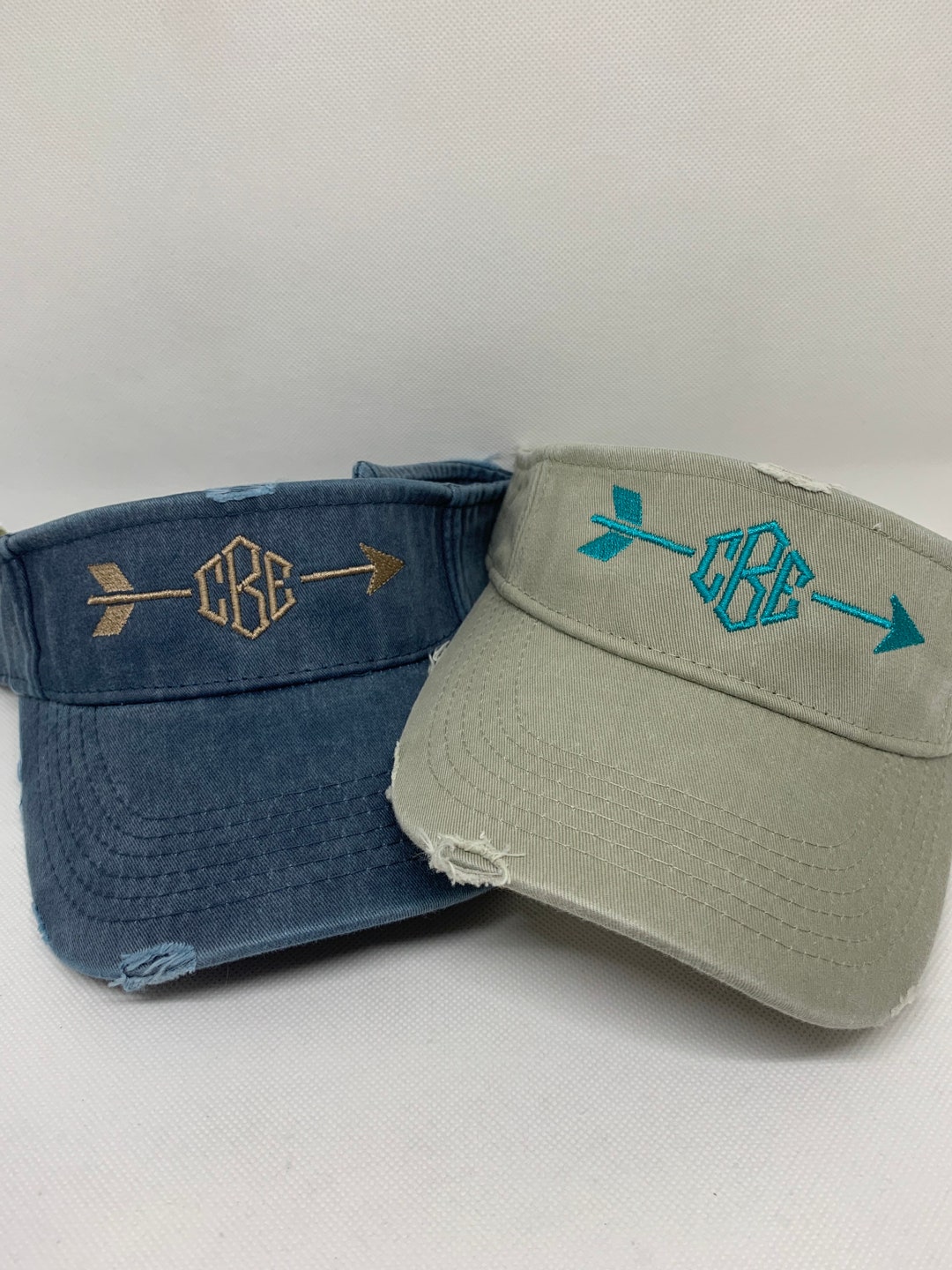 Monogrammed Distressed Visors Custom Visors Mens Visor Womens Visor ...