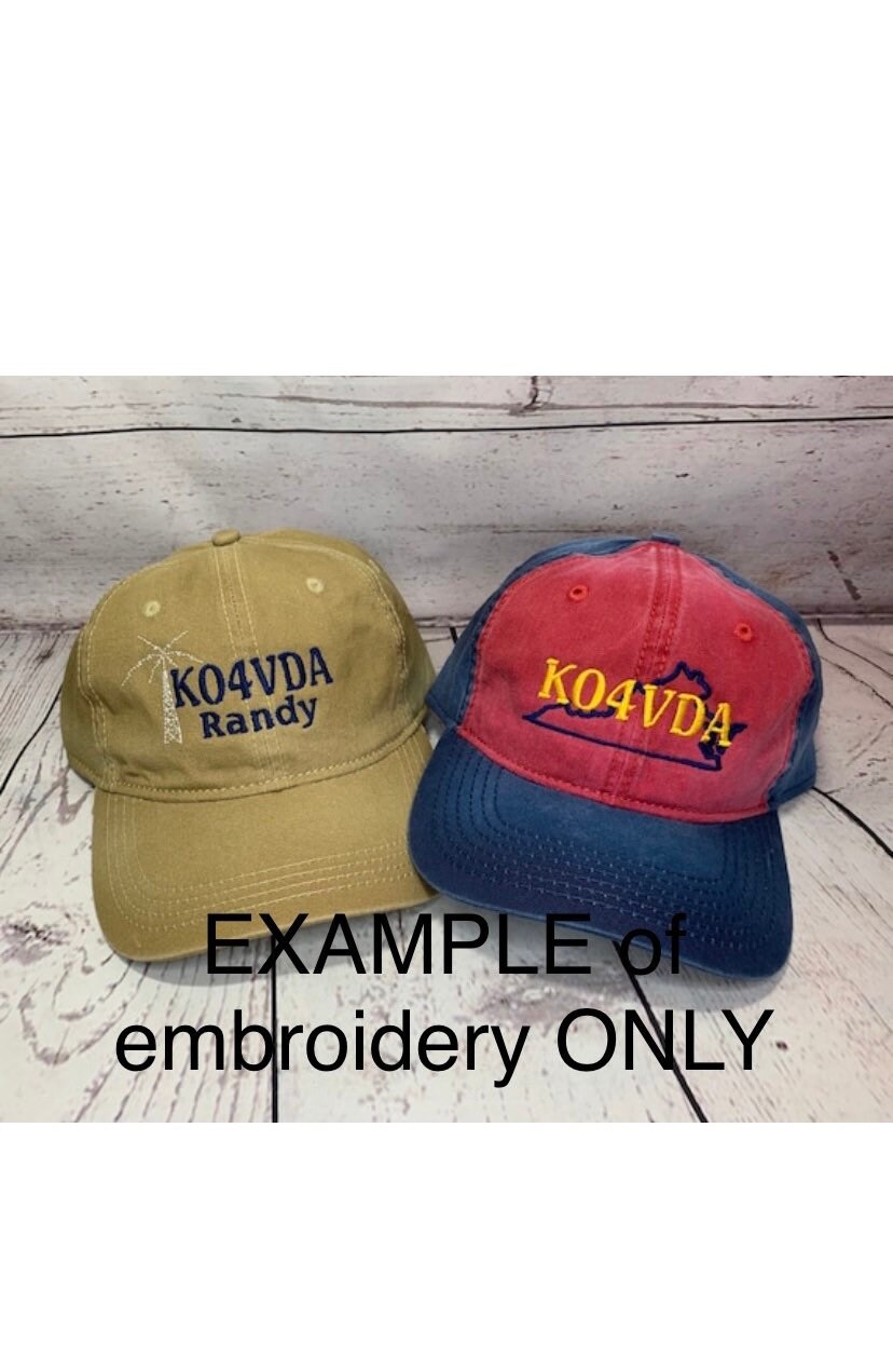 Ham Radio Embroidered Callsign Hat Amateur Radio Hats Custom Embroidery ...
