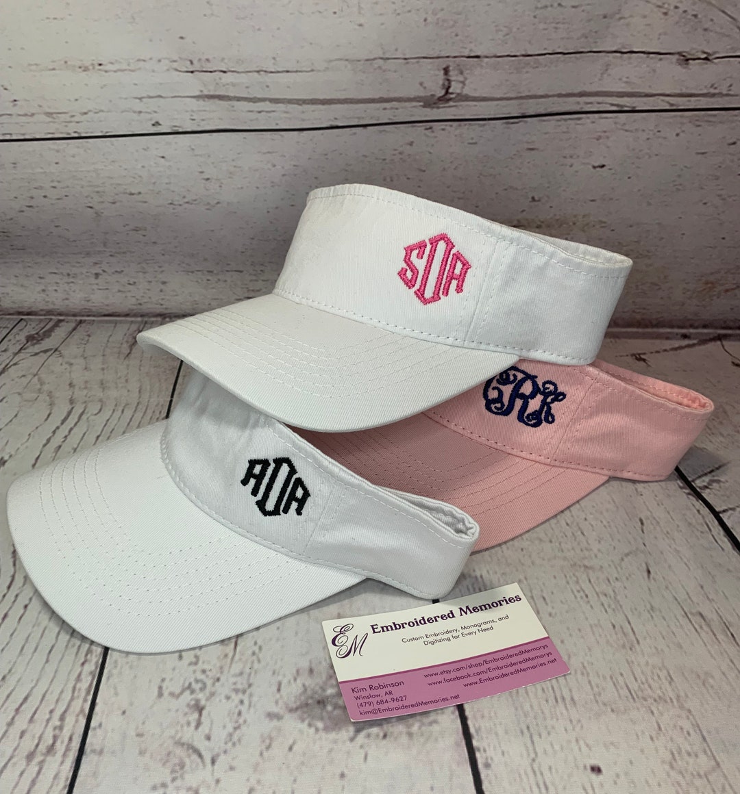 Embroidered Custom Text Visors Monogrammed Visors Custom - Etsy