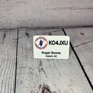 Name Badge SKYWARN Logo With Callsign / Amateur Radio Custom Call Sign ...