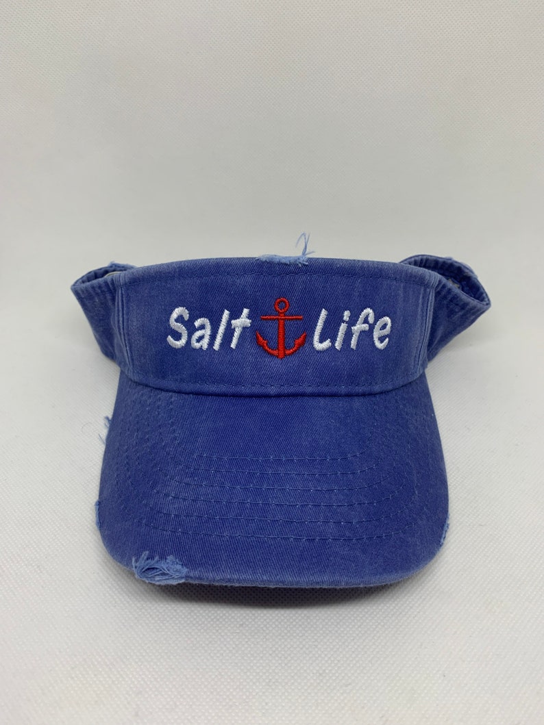 Custom Text Distressed VISORS Embroidered Visor Monogrammed | Etsy