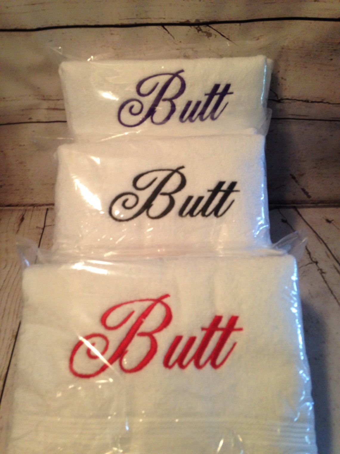 Embroidered Towels Face Butt Towels College Gifts Christmas | Etsy