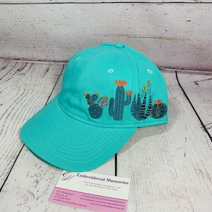 Cactus Embroidered Hat - Etsy