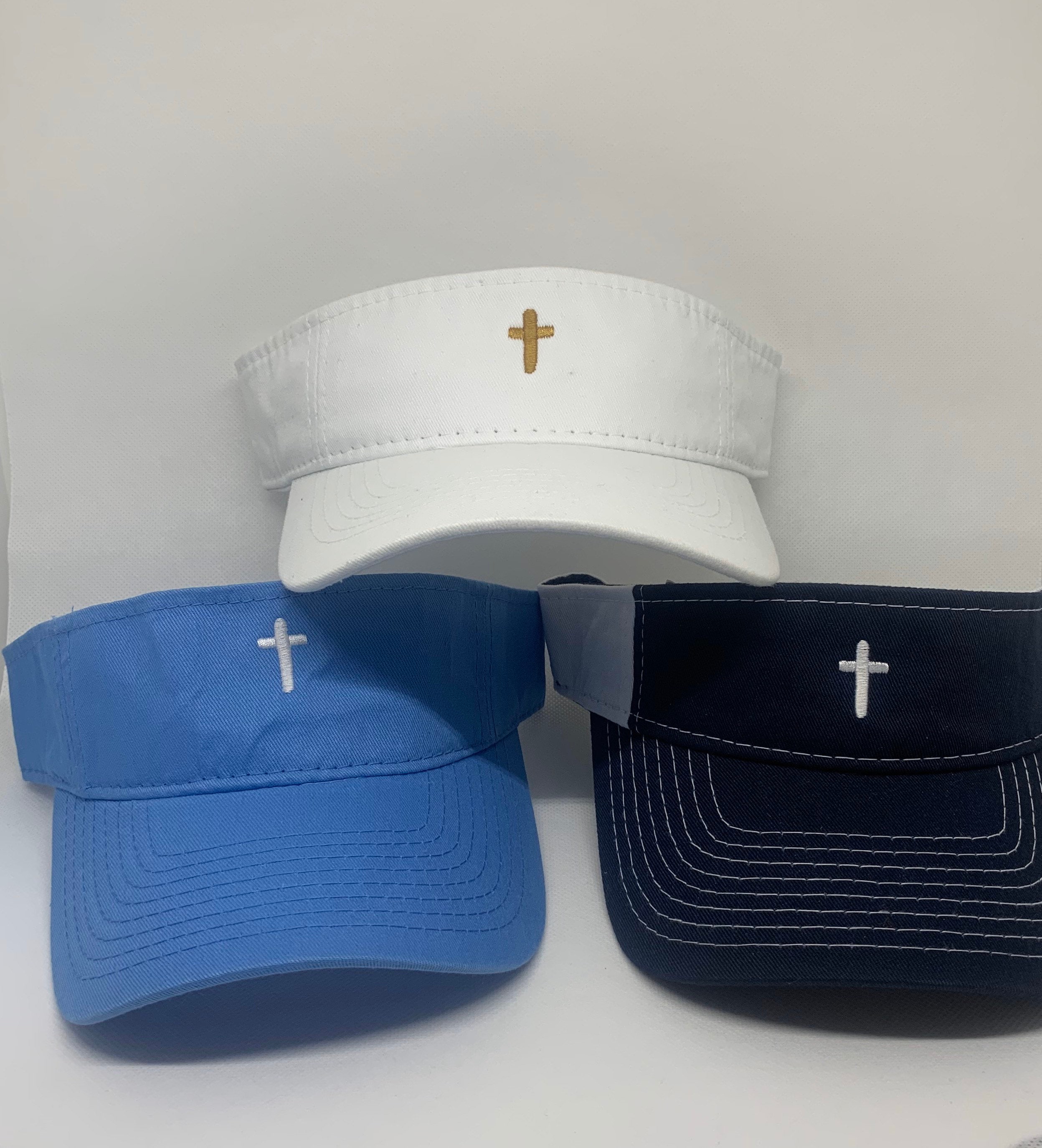Cross Visor Embroidered Cross Custom Visors Embroidered Visors ...