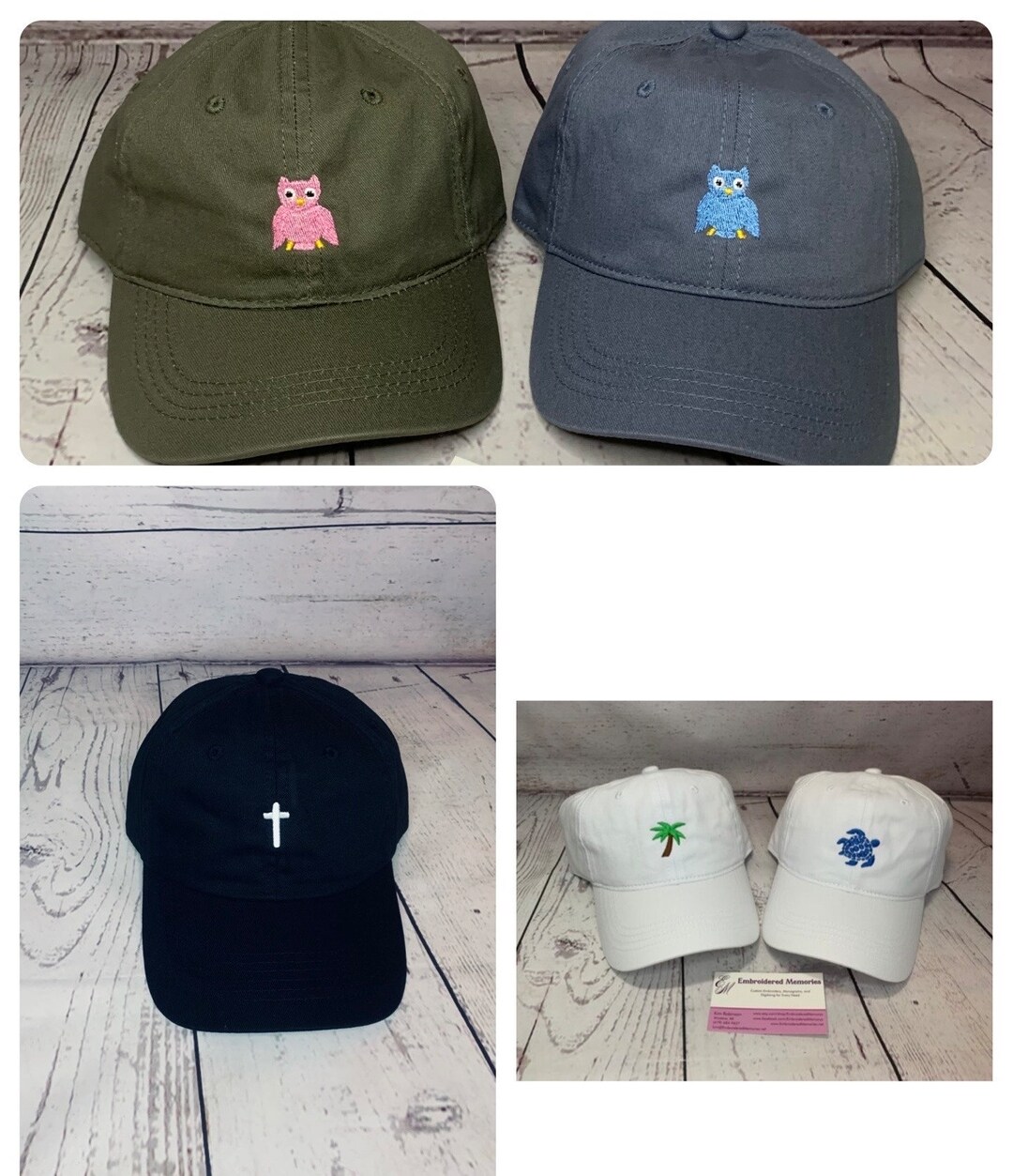 Hat With Embroidered Mini Design - Etsy