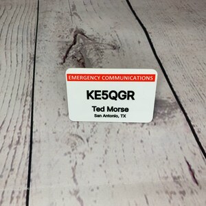 Name Badge SKYWARN Logo With Callsign / Amateur Radio Custom Call Sign ...