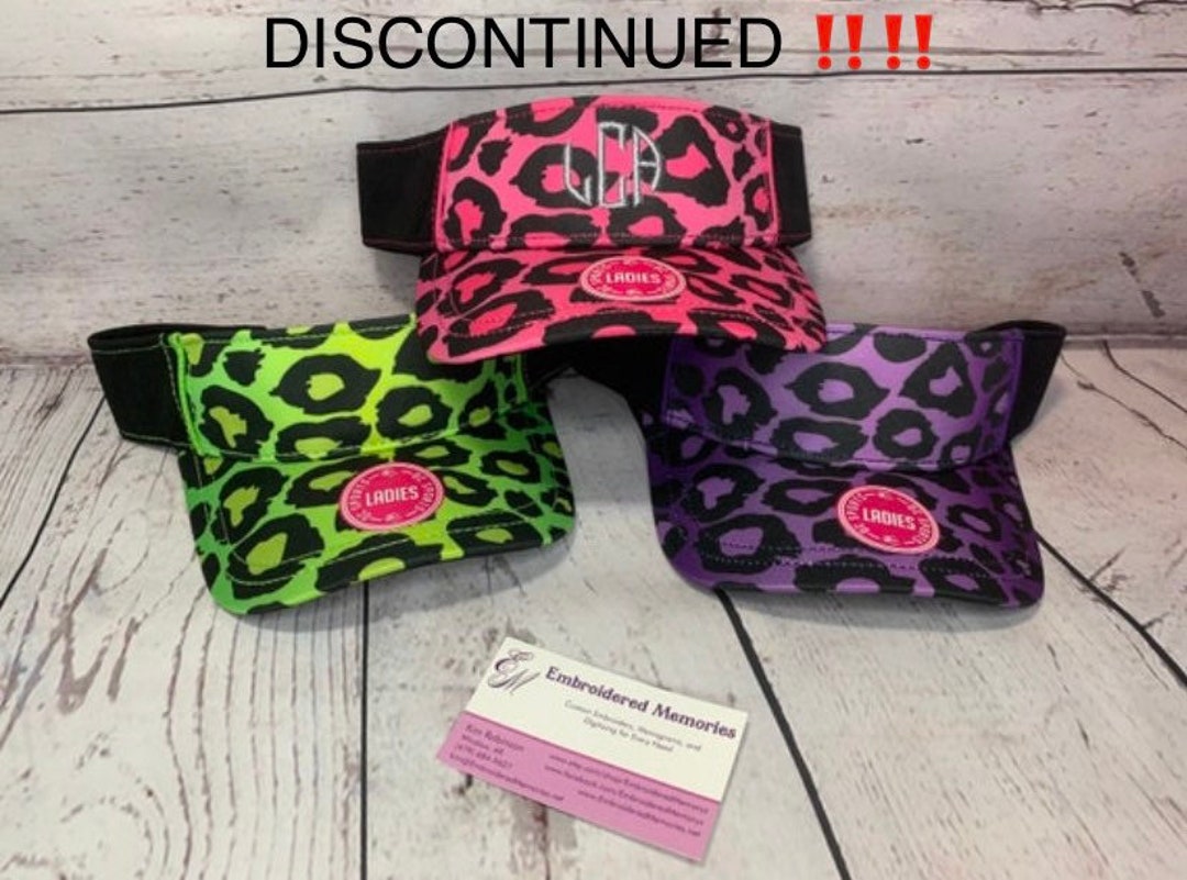 Leopard Print Visor Peace Tie Dye Visor Womens Custom Embroidered ...