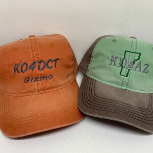 Ham Radio Embroidered Callsign Hat Amateur Radio Hats Custom - Etsy