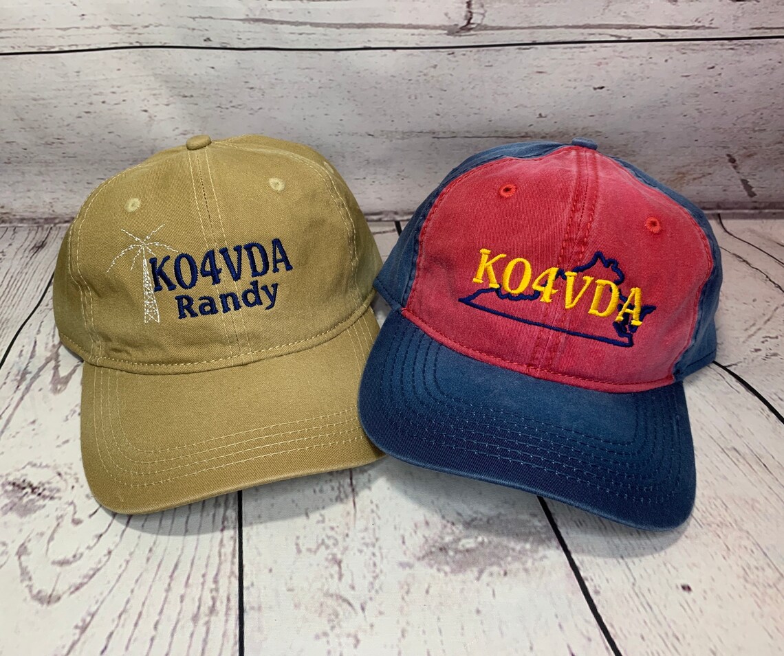 Ham Radio Embroidered Callsign Hat Amateur Radio Hats Custom - Etsy