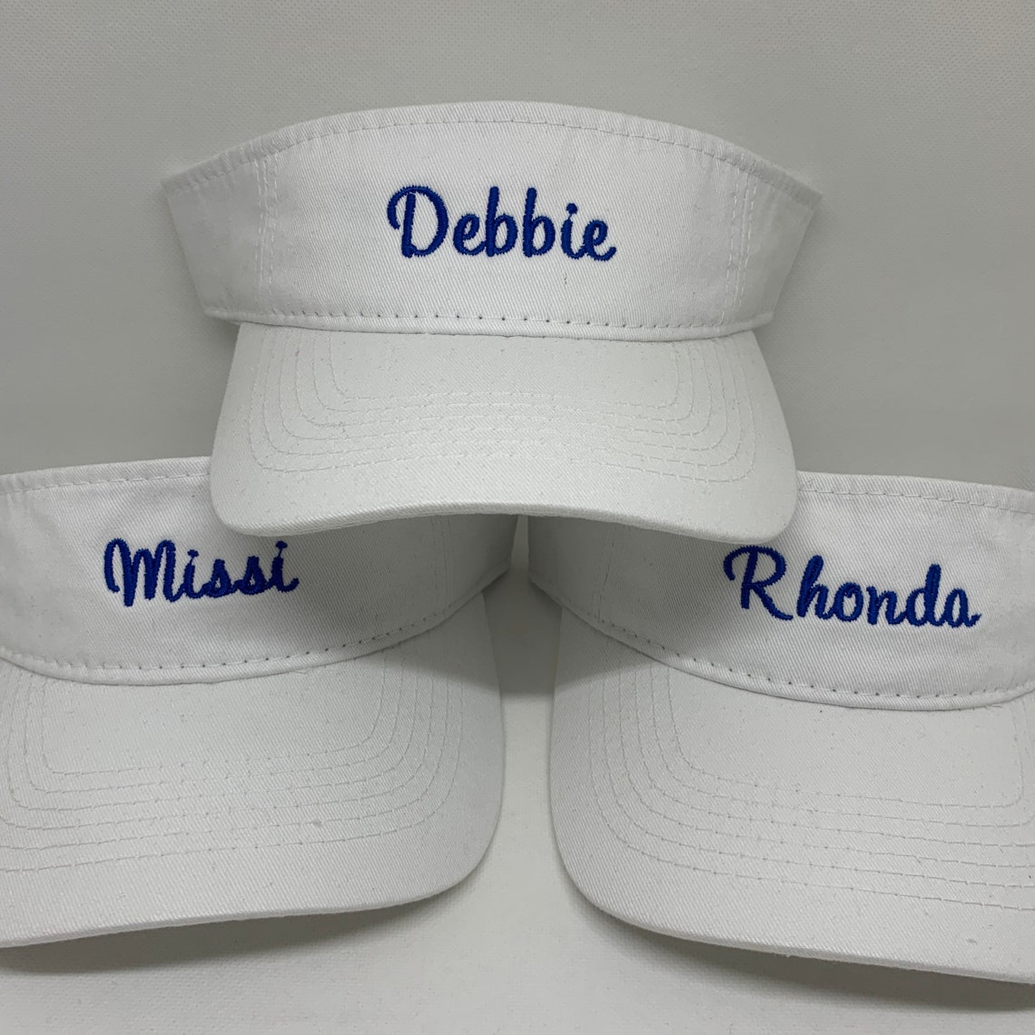Custom Text Visors Monogrammed Visors Custom Embroidery | Etsy
