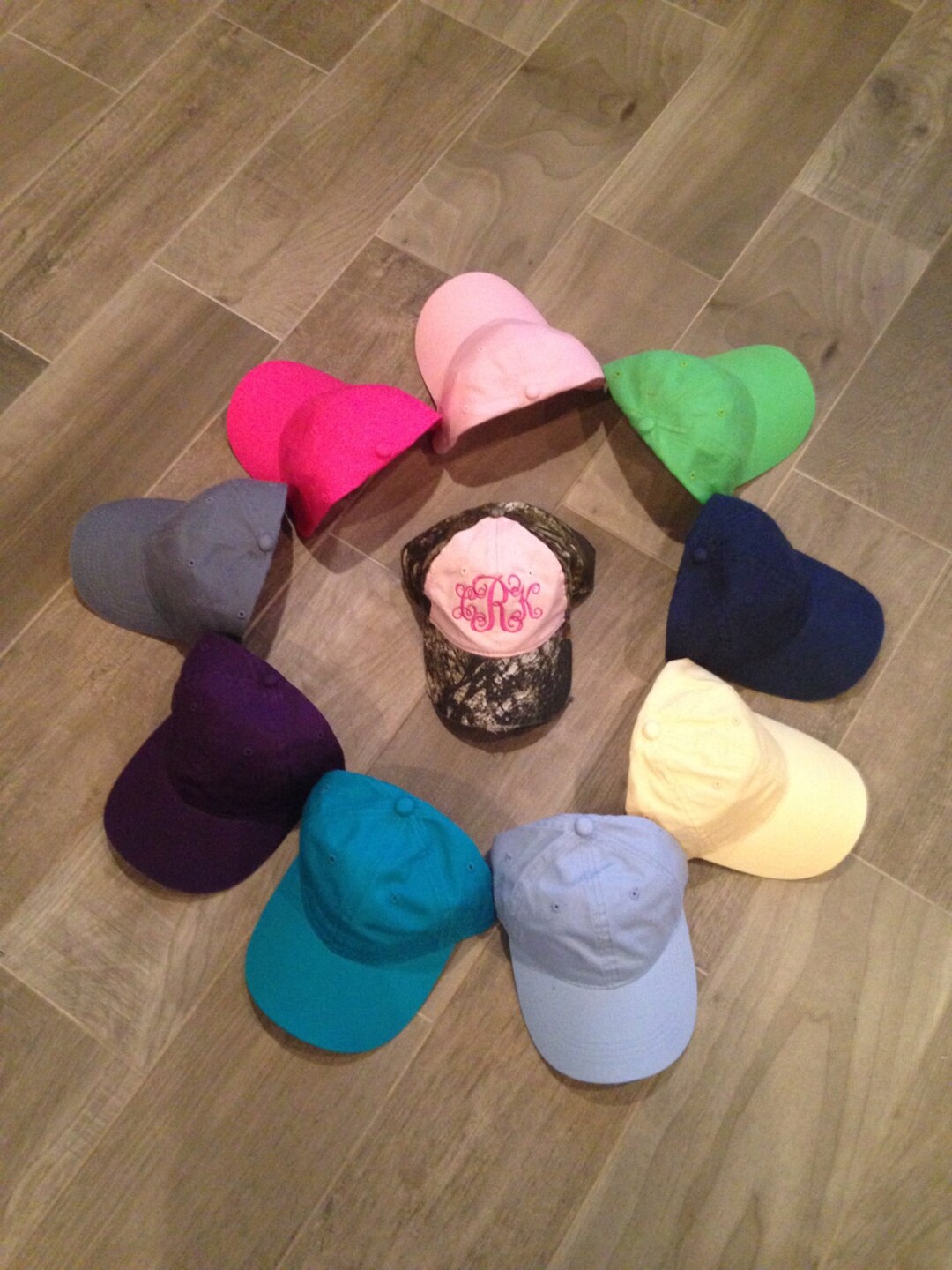 Monogrammed Hat Custom Text Personalized Hat Embroidered Cap Womens ...