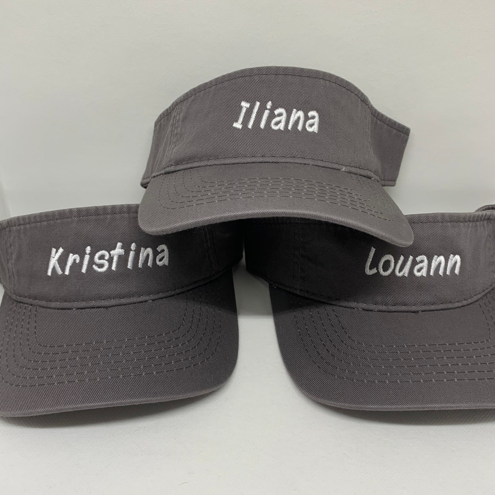 Custom Text Visors Monogrammed Visors Custom Embroidery | Etsy