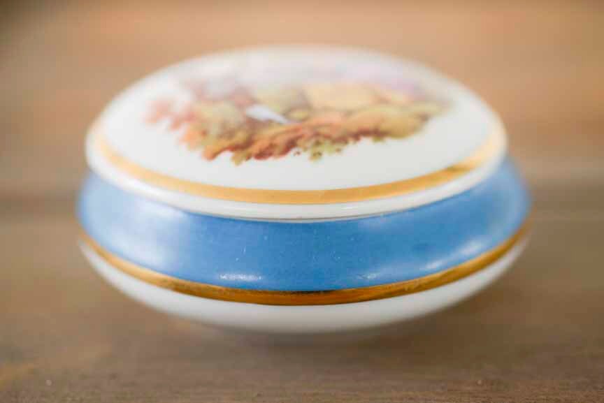 Vintage Antique Limoges France Porcelain Trinket Pill Jewelry Box - Etsy