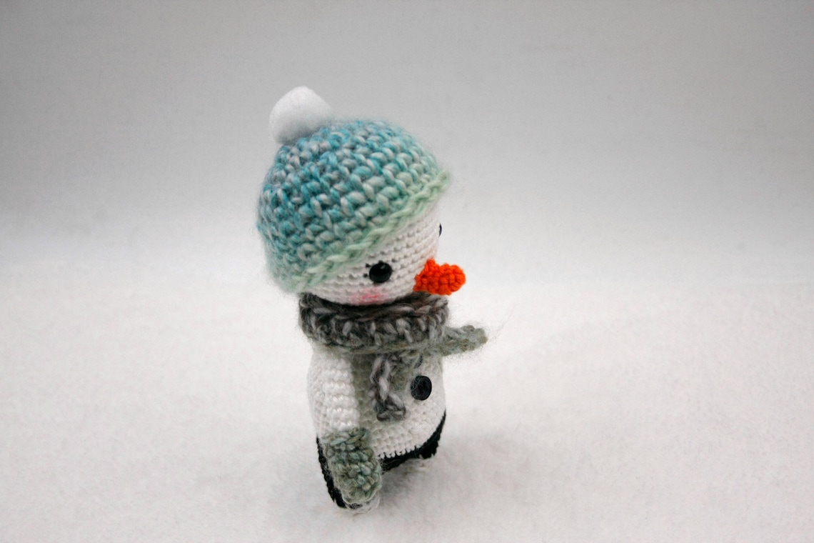 Patron au crochet: Larry le mini bonhomme de neige - Etsy France