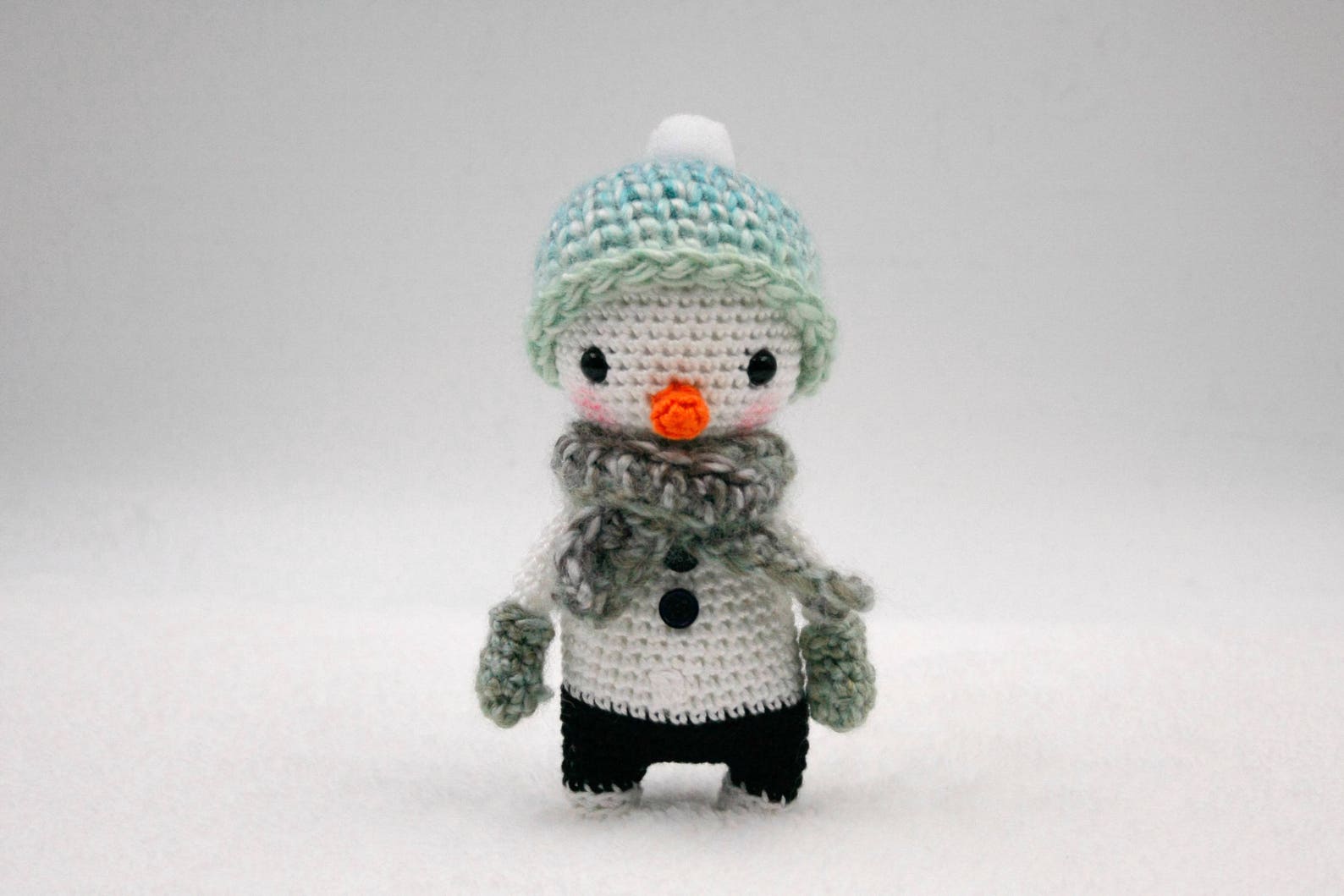 Patron au crochet: Larry le mini bonhomme de neige - Etsy France