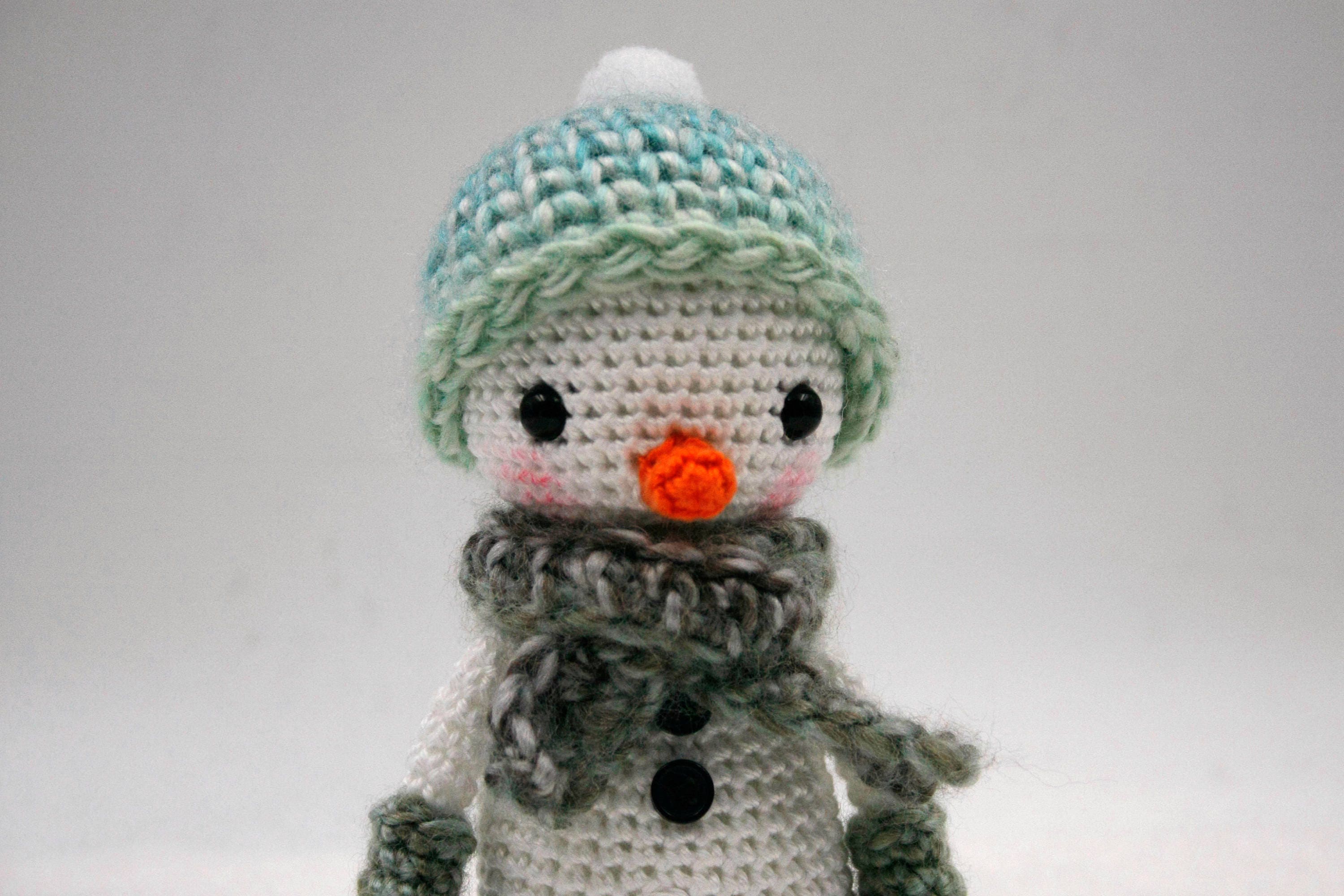 Patron au crochet: Larry le mini bonhomme de neige - Etsy France