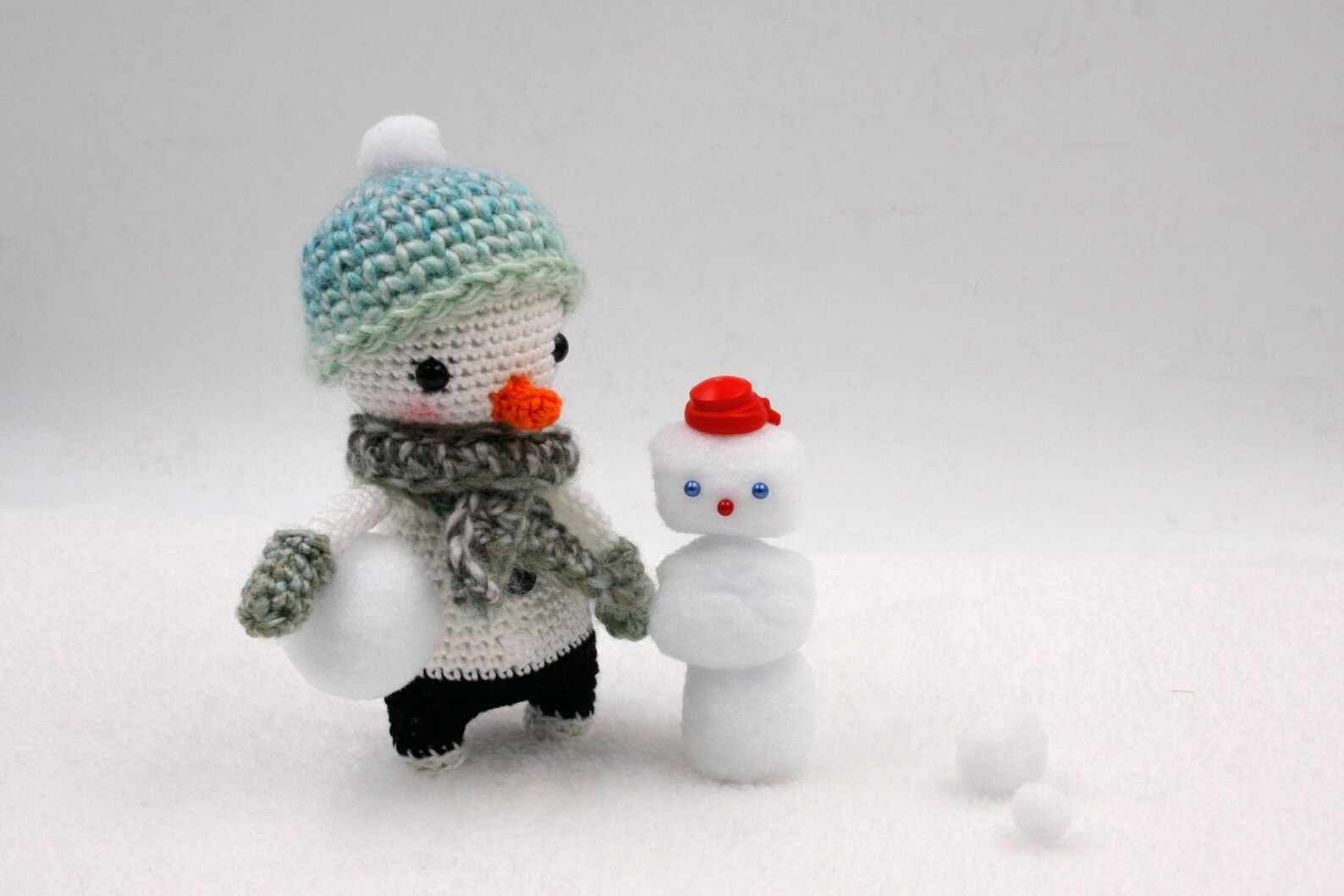 Patron au crochet: Larry le mini bonhomme de neige - Etsy France