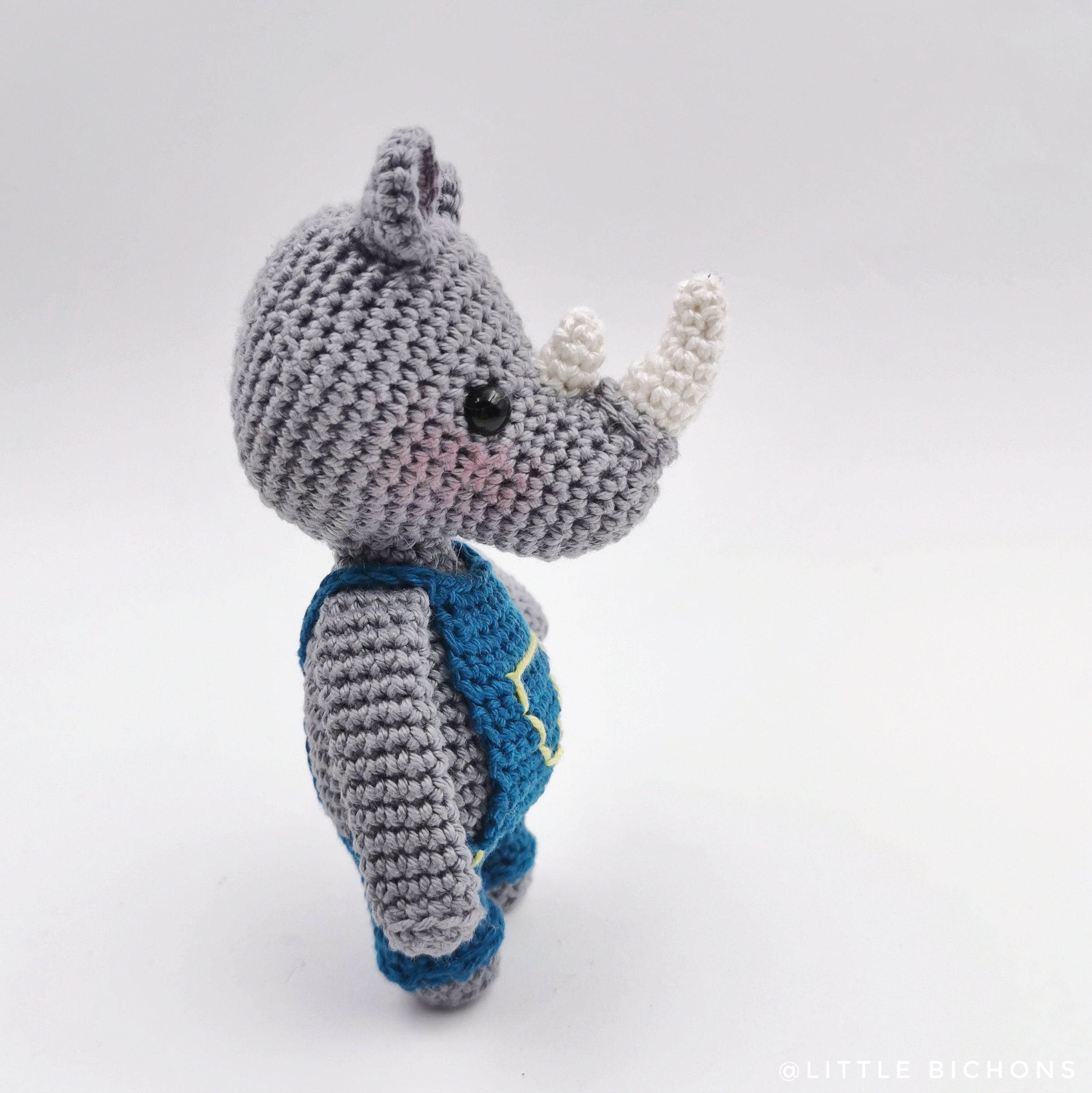 Crochet Pattern: Noam the Mini Rhinoceros | Etsy