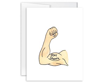 Stay Strong Card Keep Up the Fight Get Well Soon Card. | Etsy