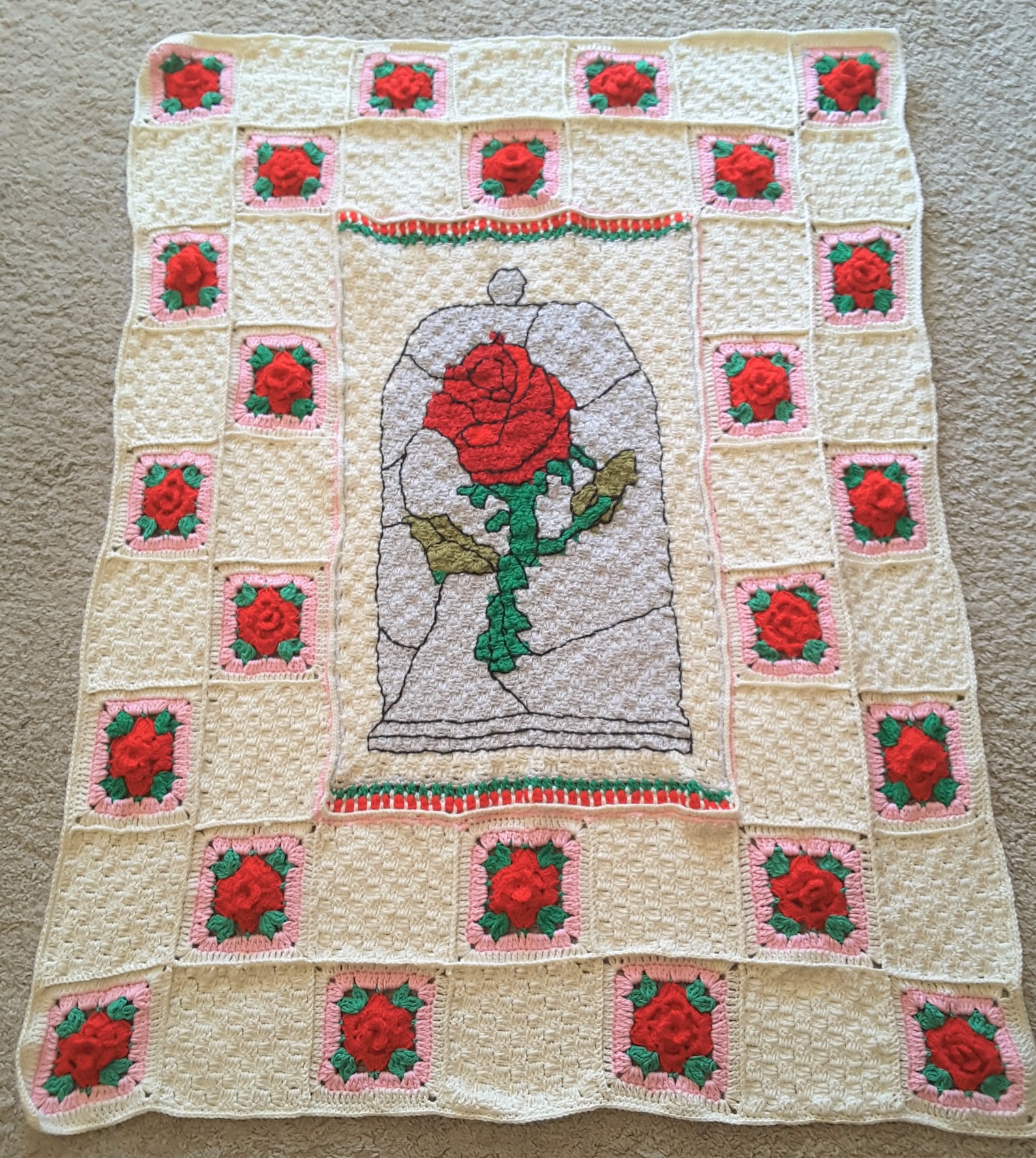 Rose Blanket Crochet Pattern Only | Etsy