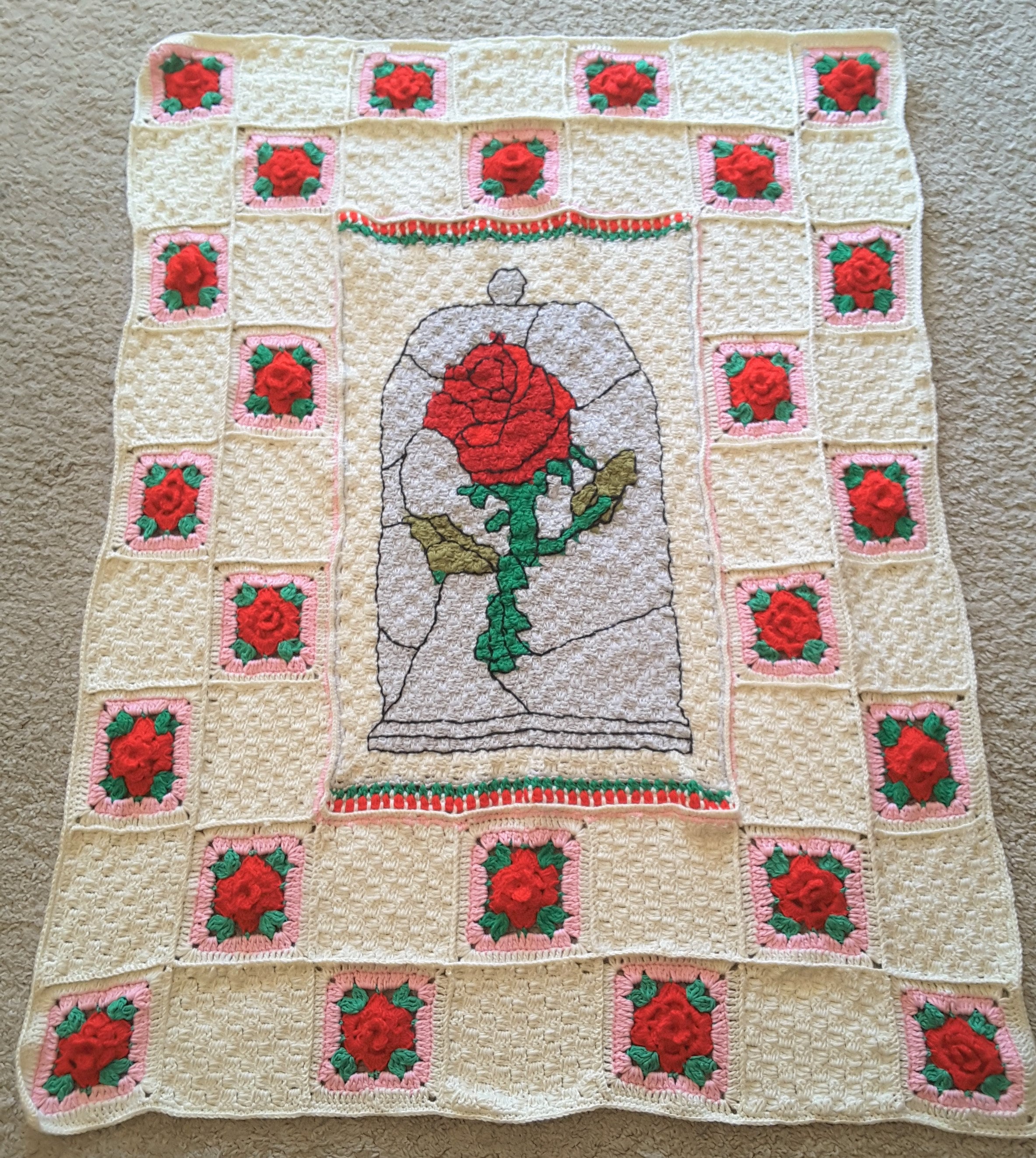 Rose Blanket Crochet Pattern Only | Etsy