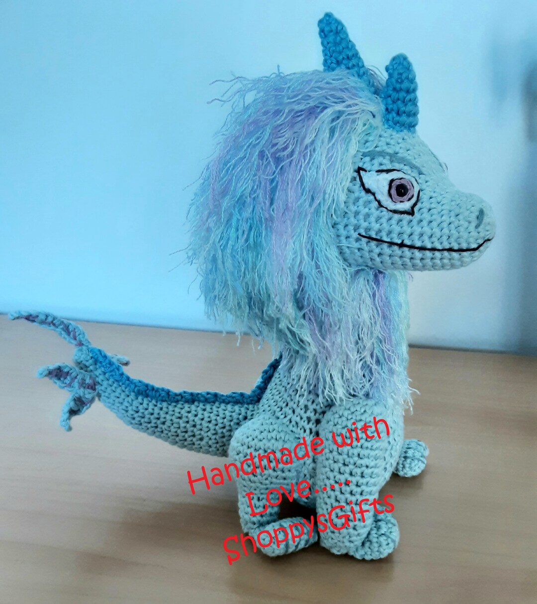 The Blue Dragon - Amigurumi - Crochet Pattern Only - US Terminology ...