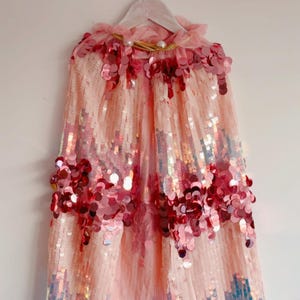 Rose Gold Sequin Cape, Shimmer Princess Cape, Accessories - Etsy