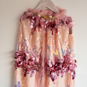 Rose Gold Sequin Cape, Shimmer Princess Cape, Accessories - Etsy