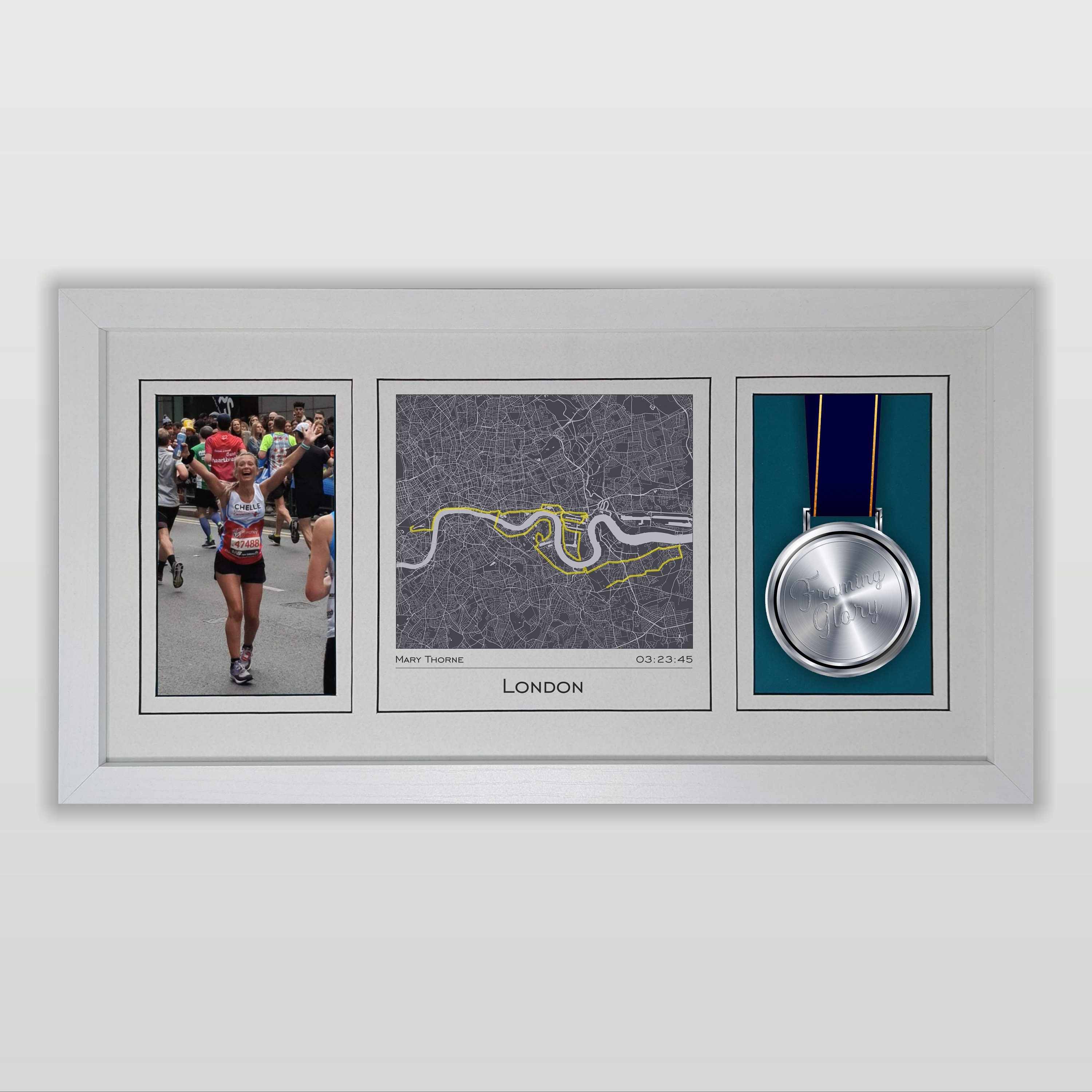 London Marathon Finisher's Print - Photo and Medal Display Frame - Gift ...