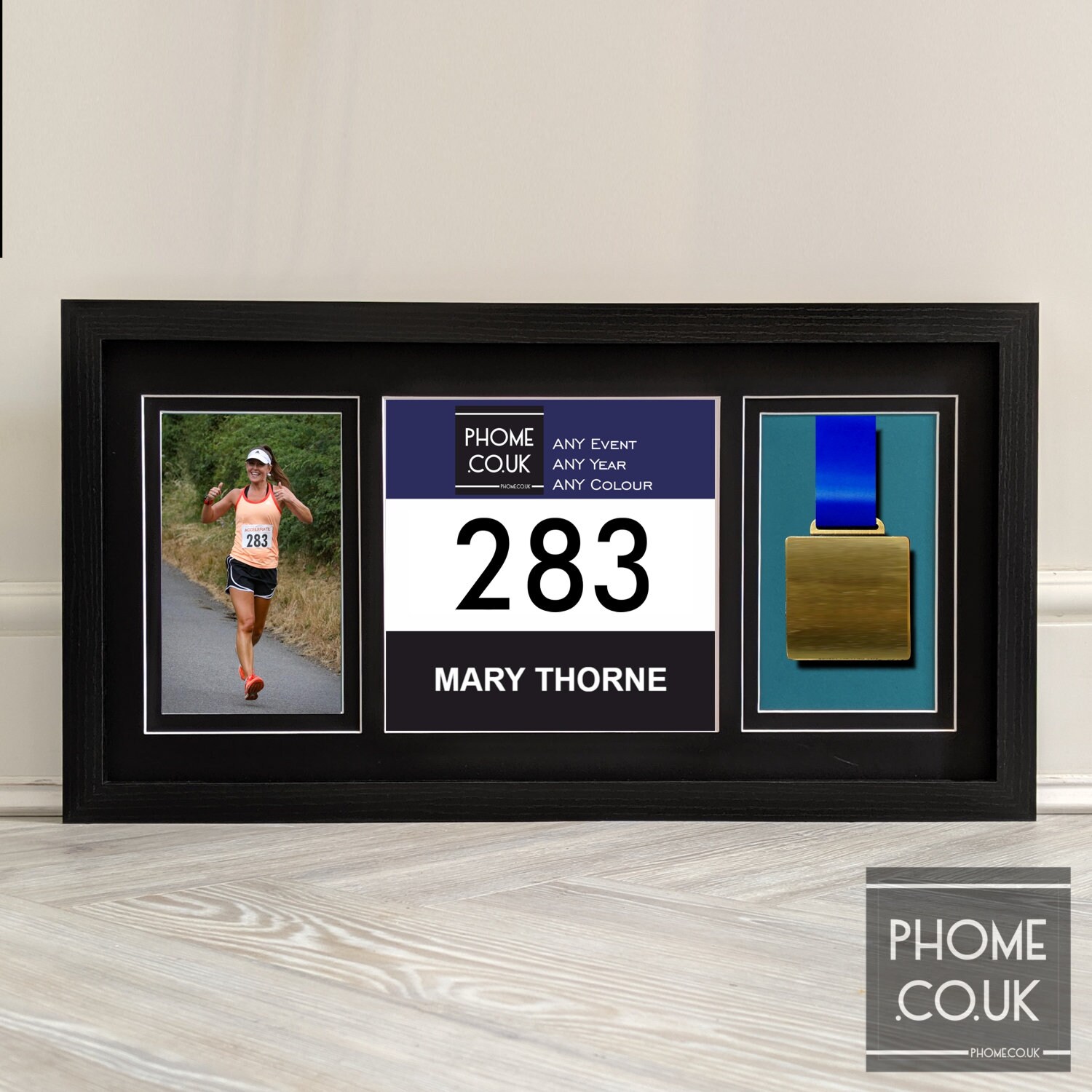 Any Race Bib Photo and Medal Display Frame Marathon Gift - Etsy UK