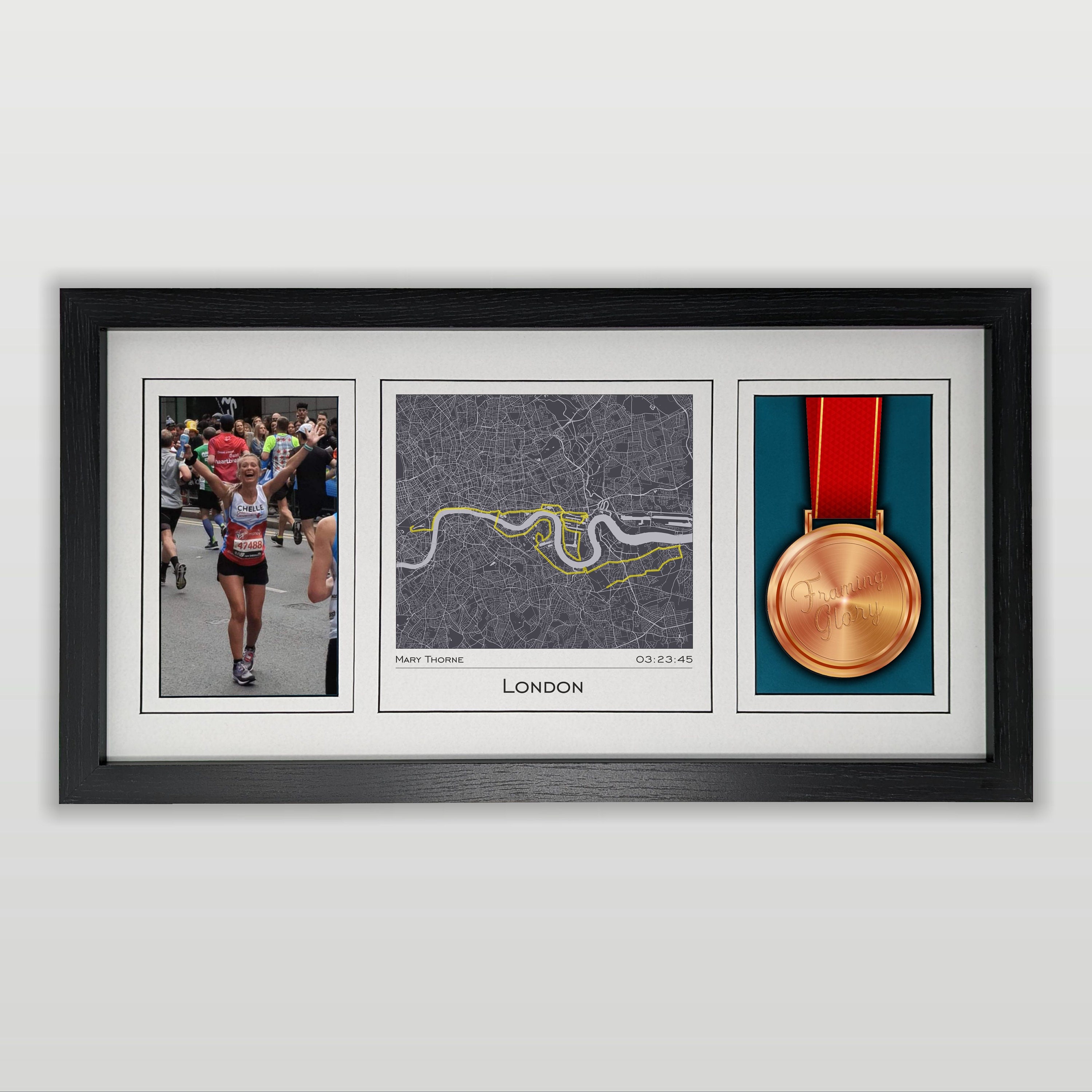 London Marathon Finisher's Print - Photo and Medal Display Frame - Gift ...