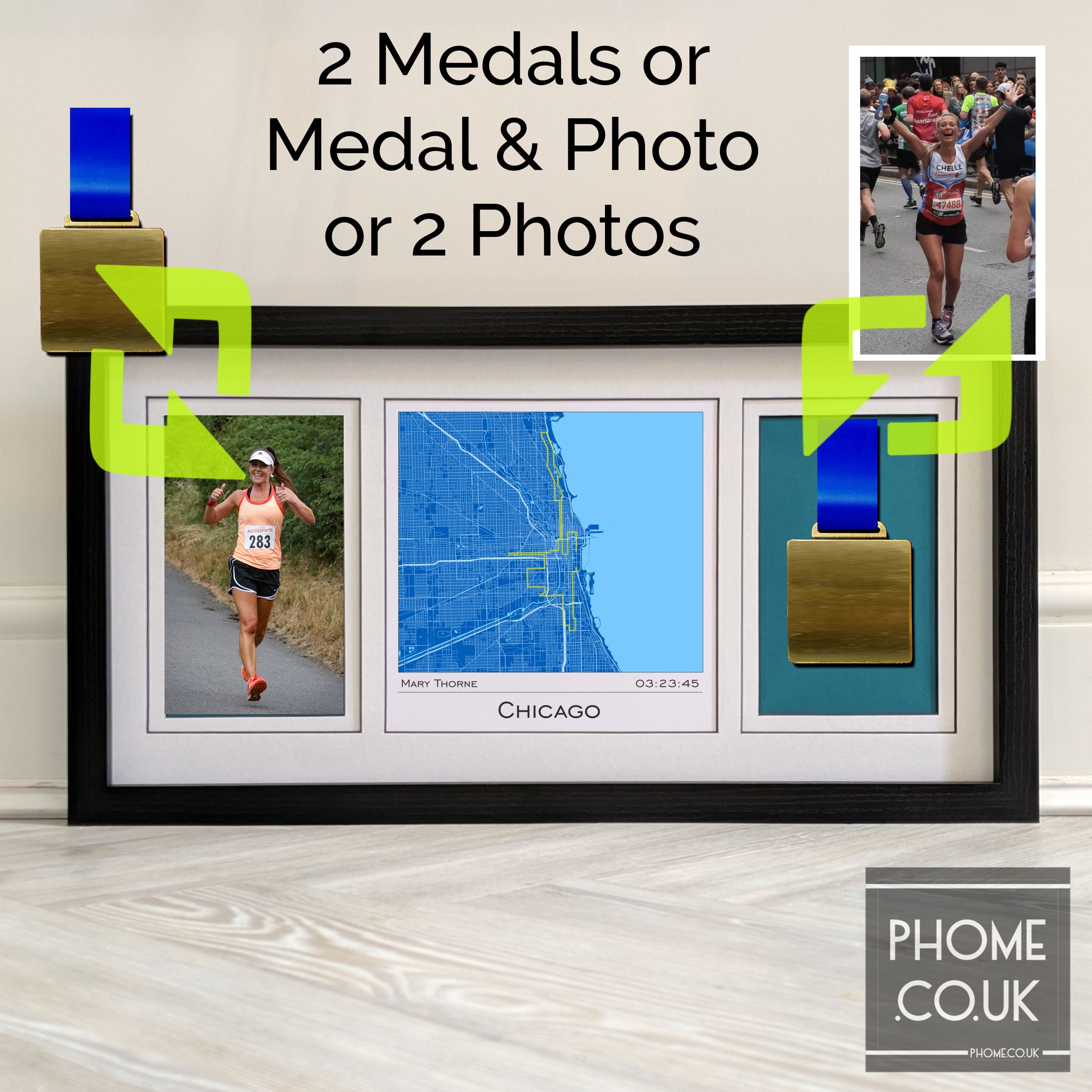 Marathon Medal With Picture Frames