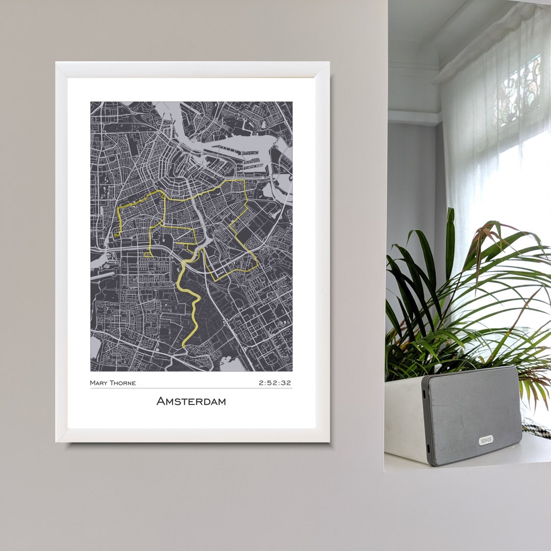 Marathon Runner Gift | Marathon Map Print | Any Event, Any Year | Gift ...