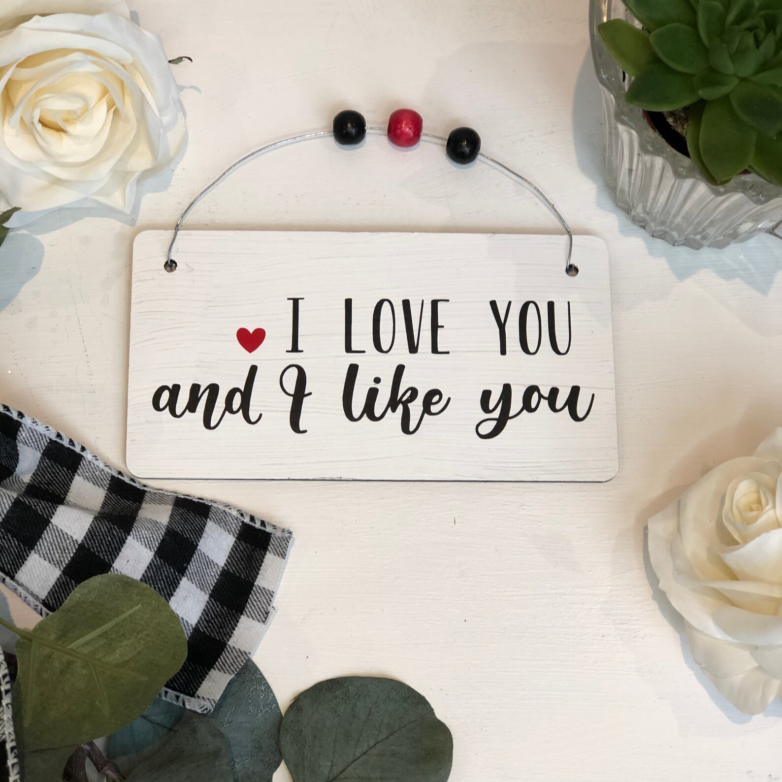Parks and Rec I love you and I like you mini sign Lesley | Etsy