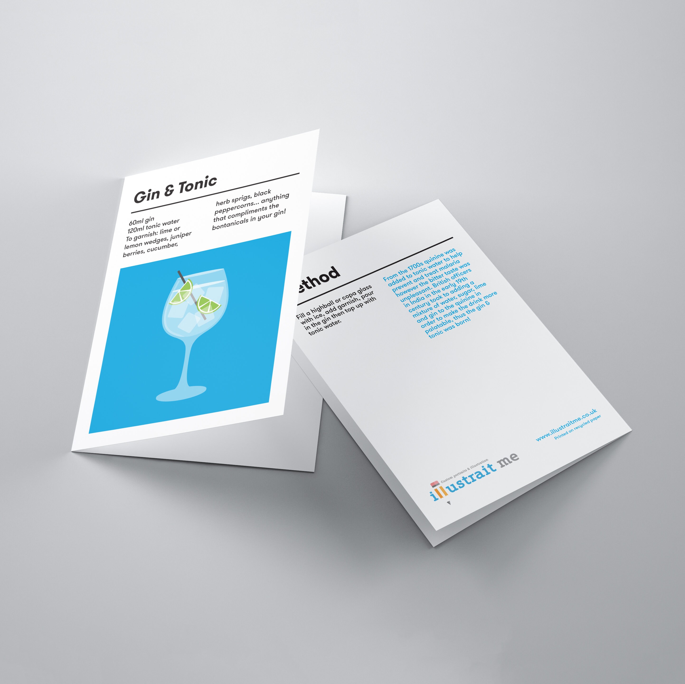 Cocktail Cards - Pack of 5 Cocktail Cards - Etsy UK