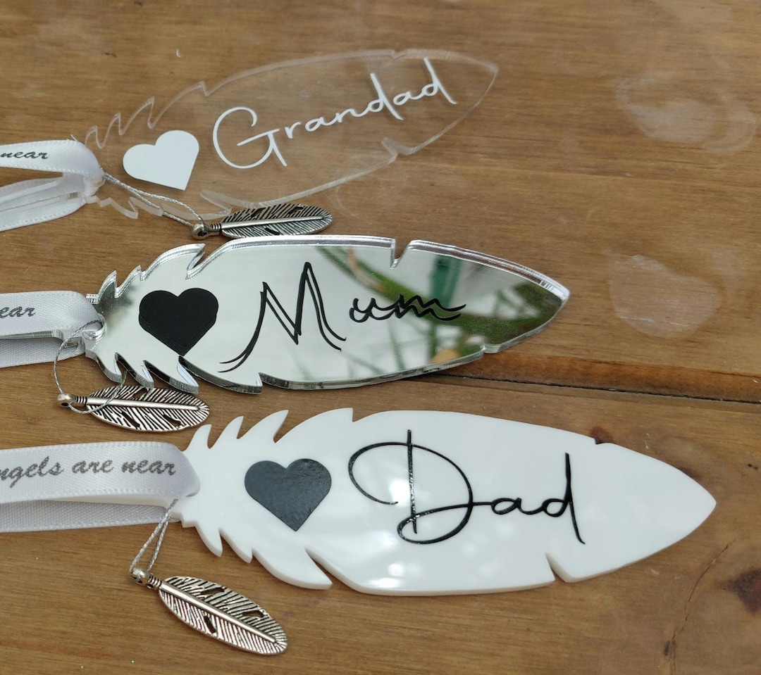 Personalised Memorial Feather, Feathers Appear When Angels Are Near ...