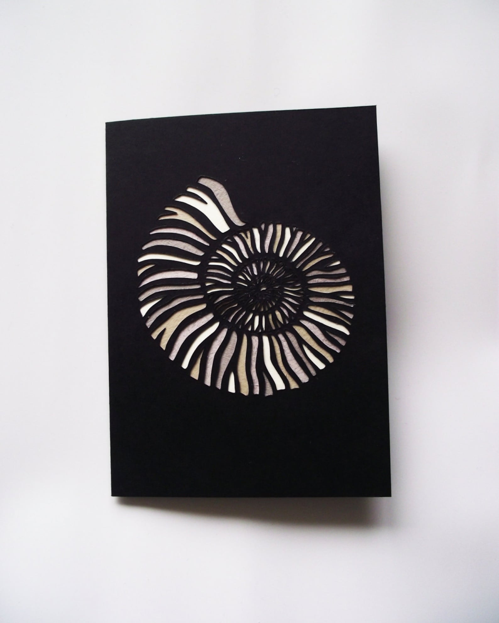 Hand Cut Ammonite Fossil Greetings Card - Etsy UK
