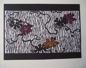 Art & Collectibles Mixed Media & Collage Paper A3 Hand Cut Abstract ...
