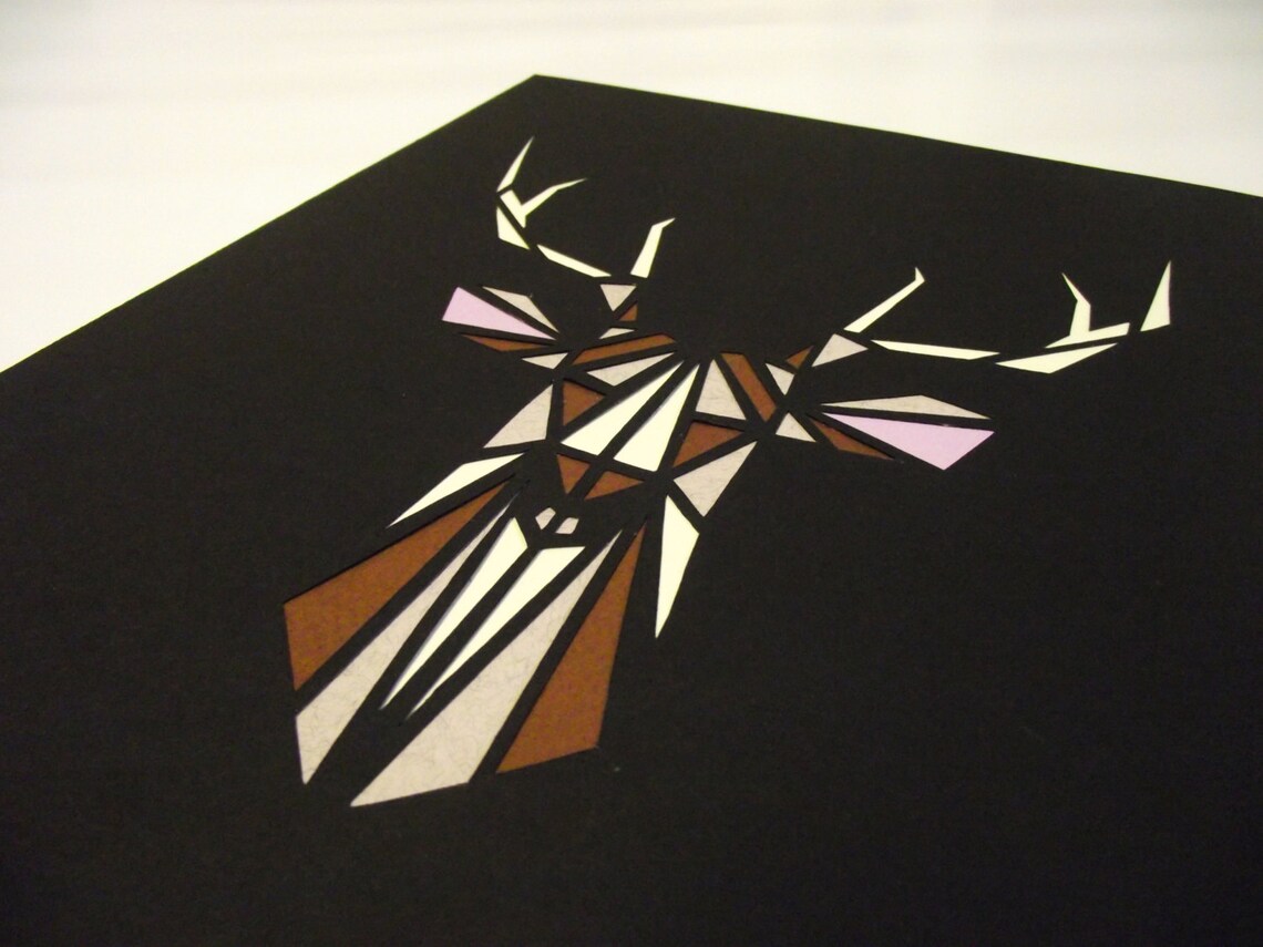 A4 Hand Cut Stag Paper Cut - Etsy