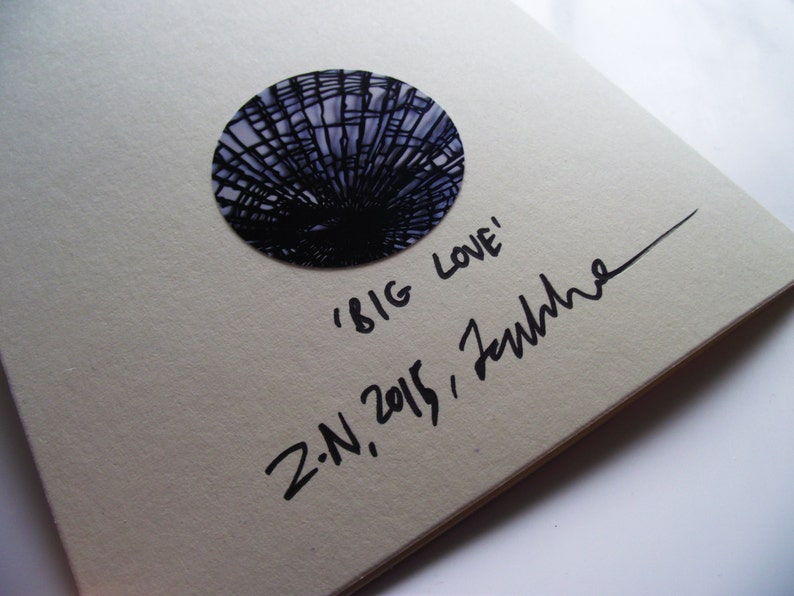 A6 Hand Cut Geometric Large Heart Greetings Card - Etsy