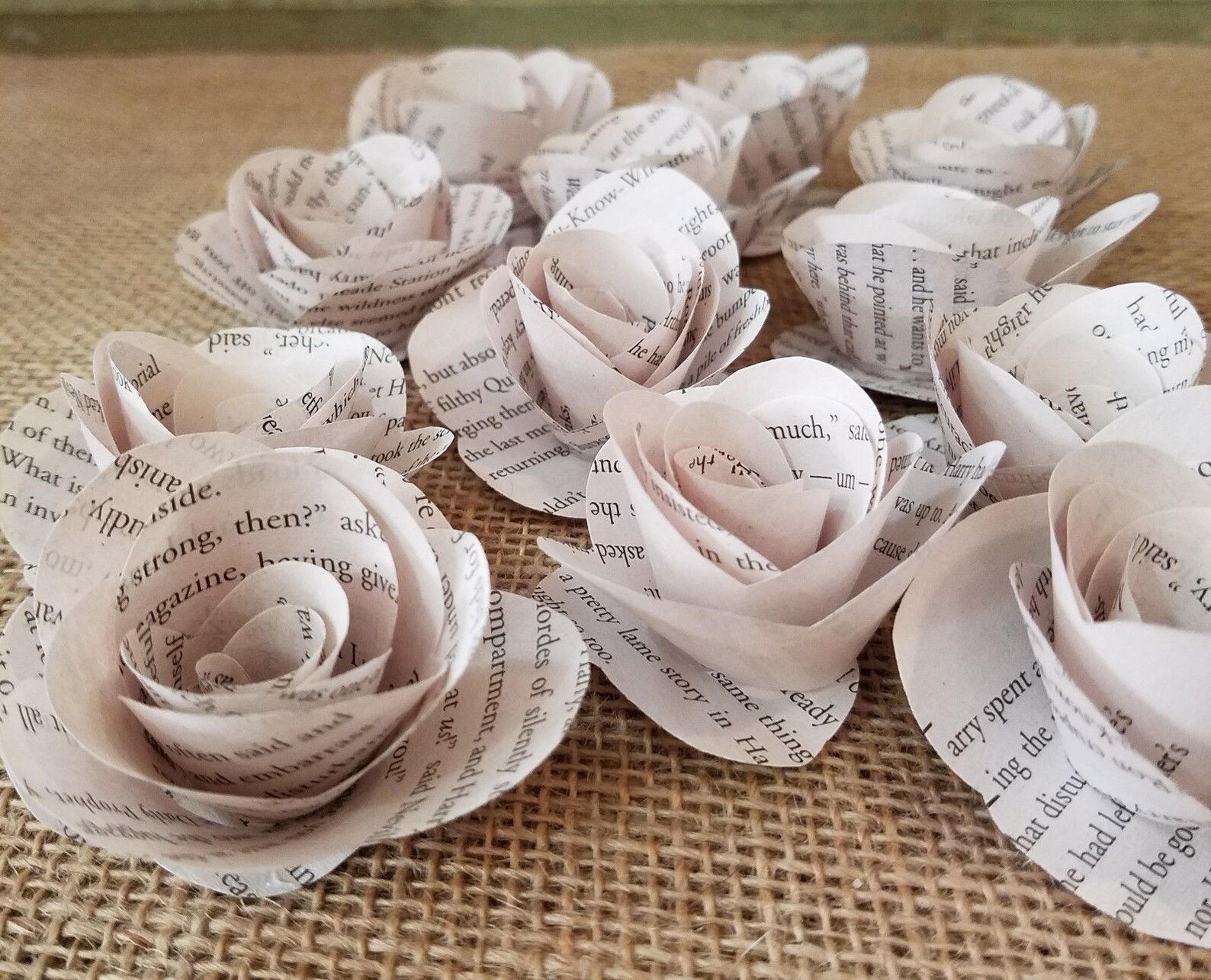 2 Dozen Sci Fi Book Page Flowers 24 Paper Roses No Stems | Etsy