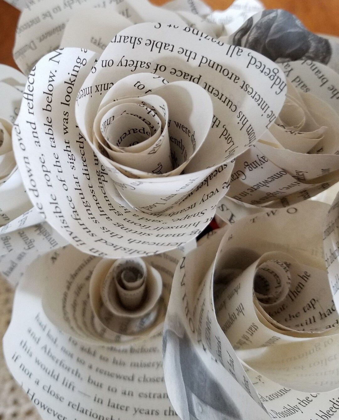 12 Book Page Flowers / 1 Dozen Book Page Flowers / Wedding / Birthday ...