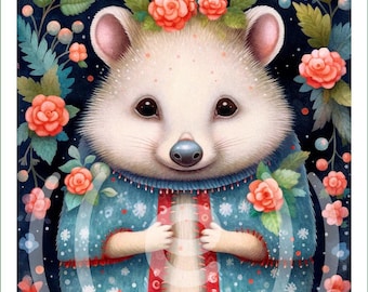 Fabric Panel - DI (222) - Sleeping Animals. for Sewing, Patchwork ...