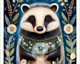 Fabric Panel DI 222 Sleeping Animals. for Sewing, Patchwork, Quilting ...