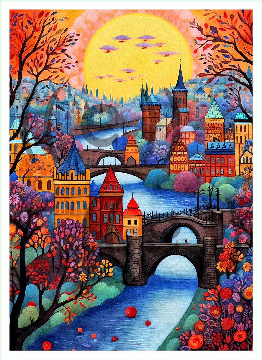 Fabric Panel - DI (8) - World Cities - Prague - Czech Republic. for ...